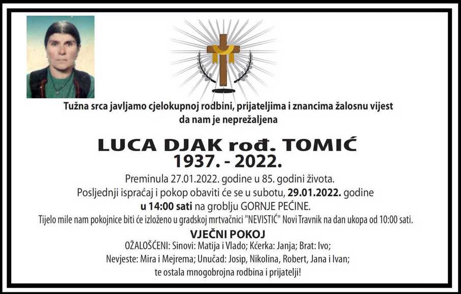 Preminula Luca Djak