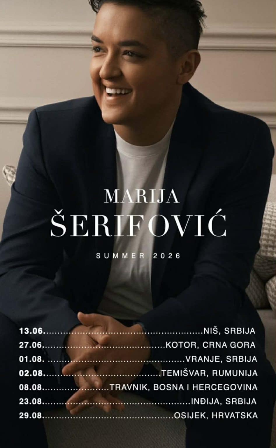Marija Šerifović 8. augusta u Travniku!